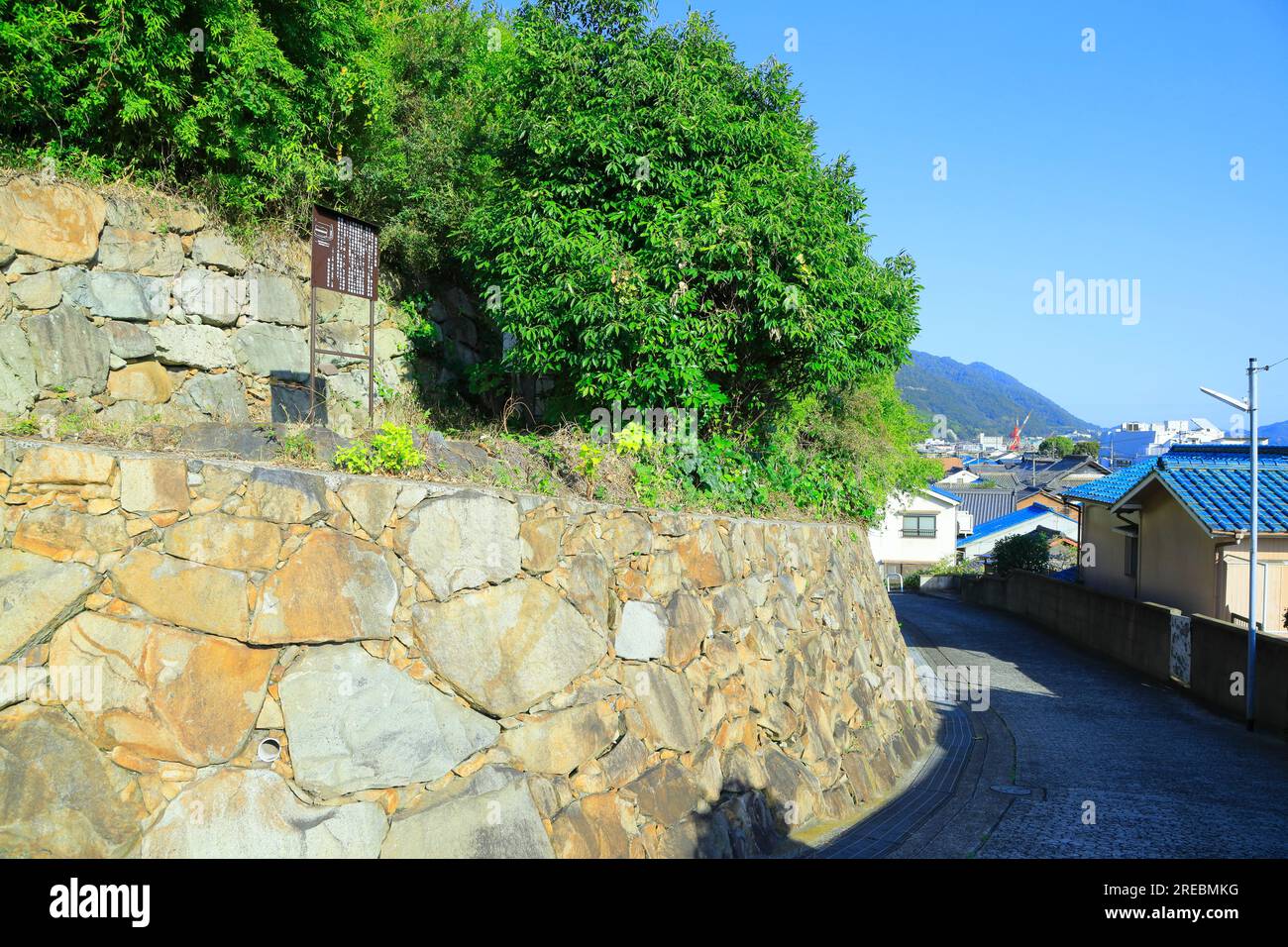 Stone Walls and Engravings of Tomo Castle Stock Photo - Alamy