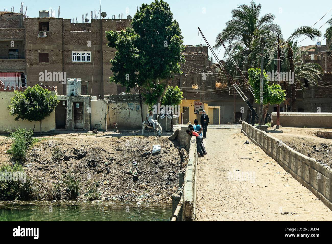 Egypt 17.05.2018 View across rural egypt near river Nile in Egypt rural ...