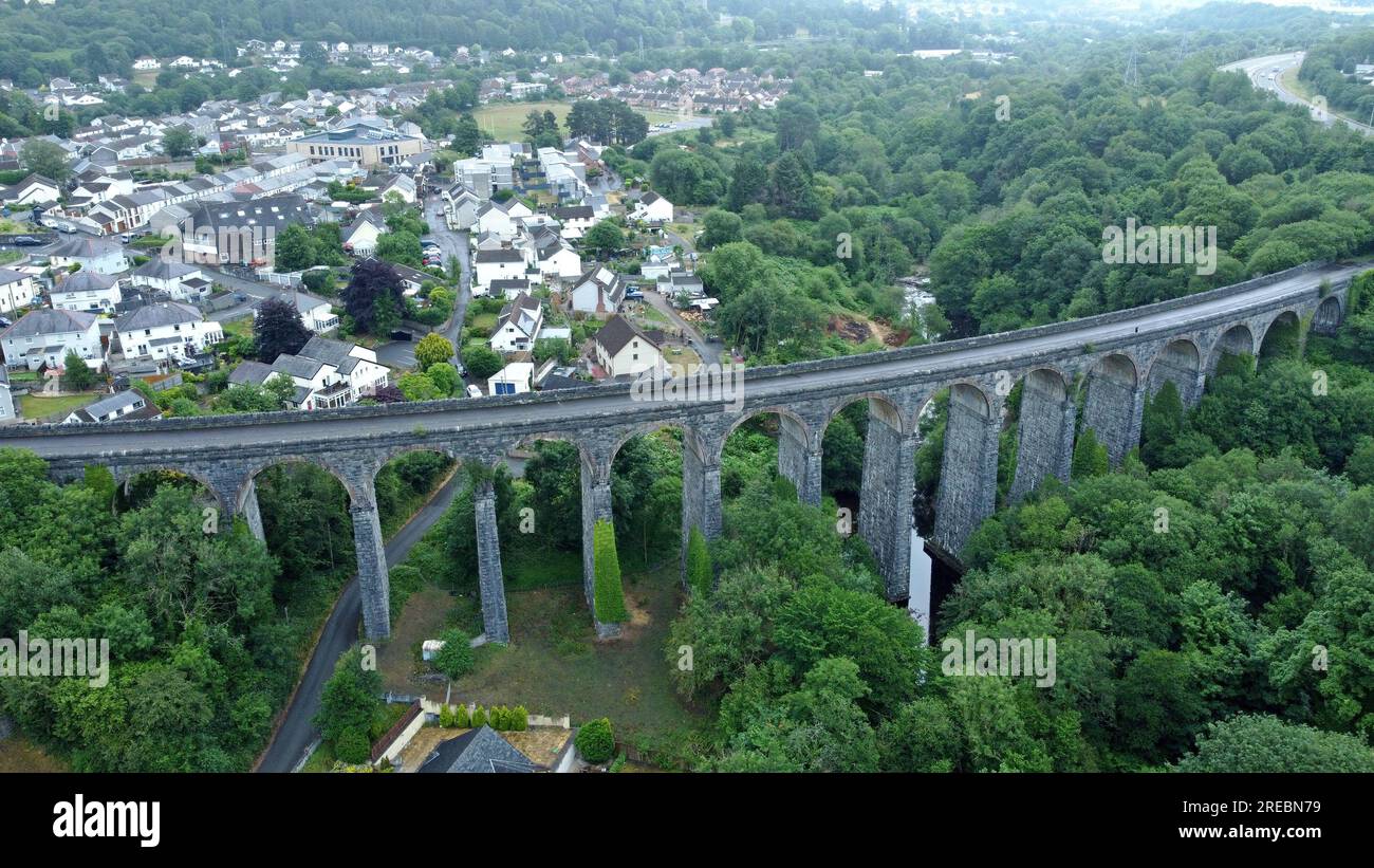 Cefn-coed Viaduct, which formerly carried the now disused Brecon and ...