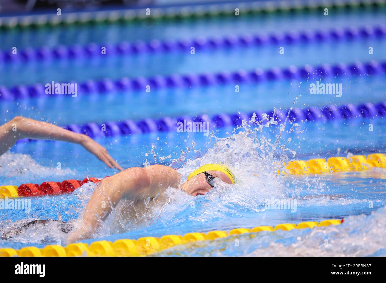Samuel SHORT (AUS) swims in the Men 800m Freestyle Final swimming event ...