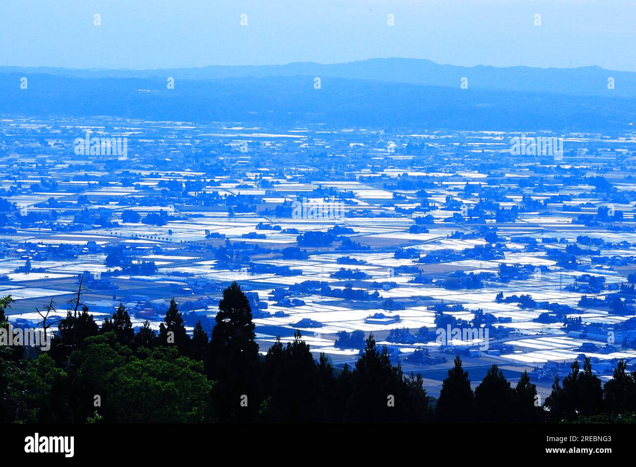 Scattered villages in spring Stock Photo - Alamy