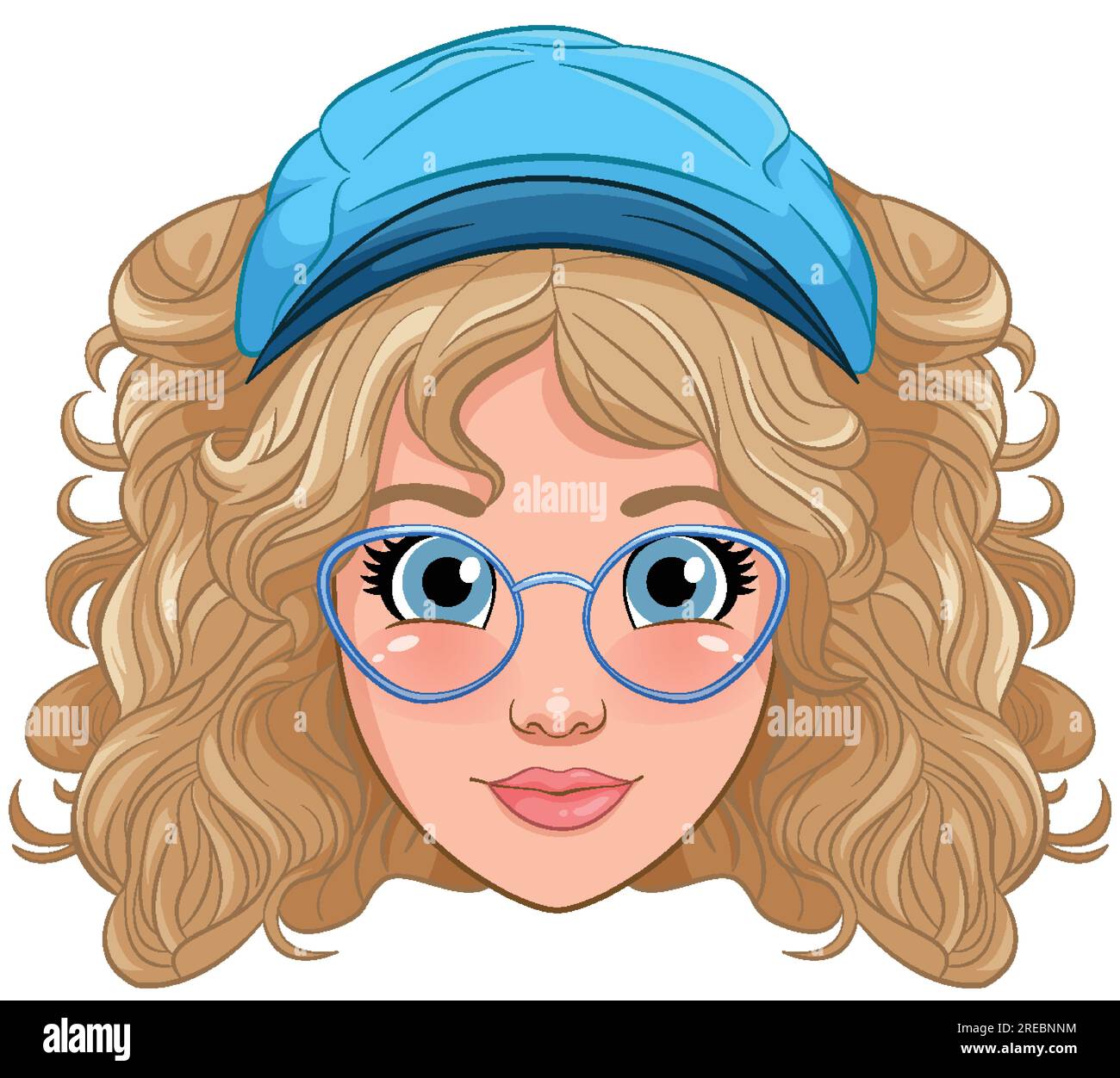 Woman wearing glasses head cartoon isolated illustration Stock Vector ...