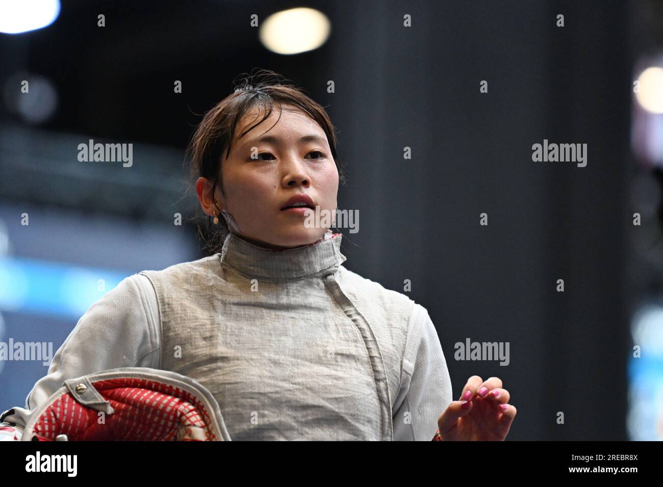 Sera Azuma of Japan during the 2023 FIE Fencing World Championship ...