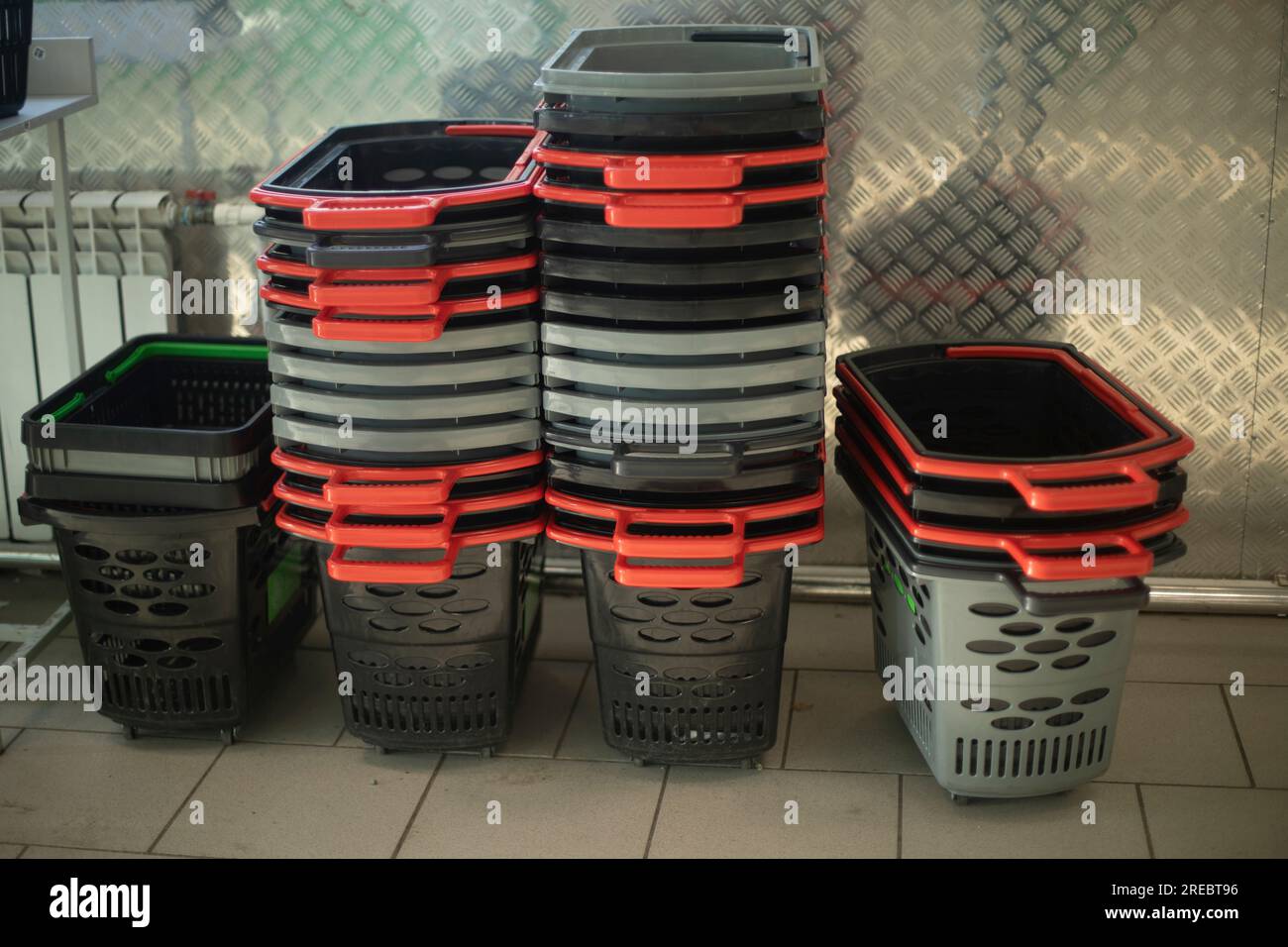 Baskets for products. Store details. Grocery baskets are nested in each ...