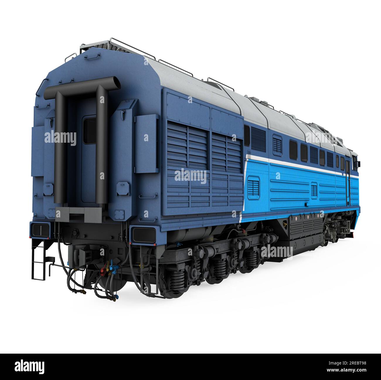 Diesel Locomotive Train Isolated Stock Photo - Alamy