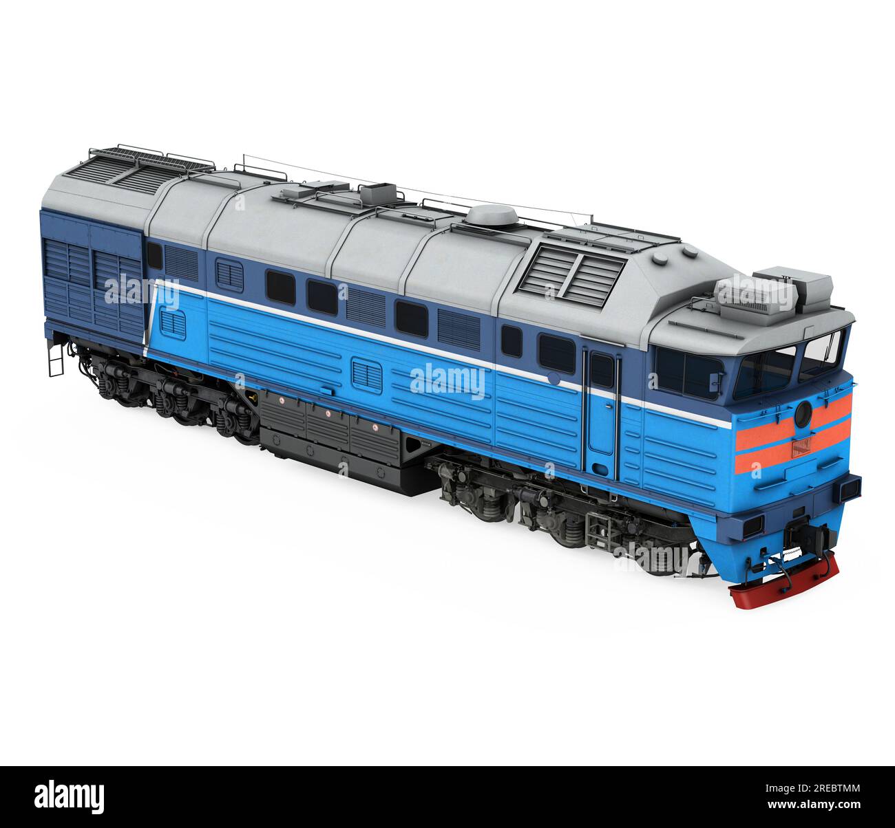 Diesel Locomotive Train Isolated Stock Photo - Alamy