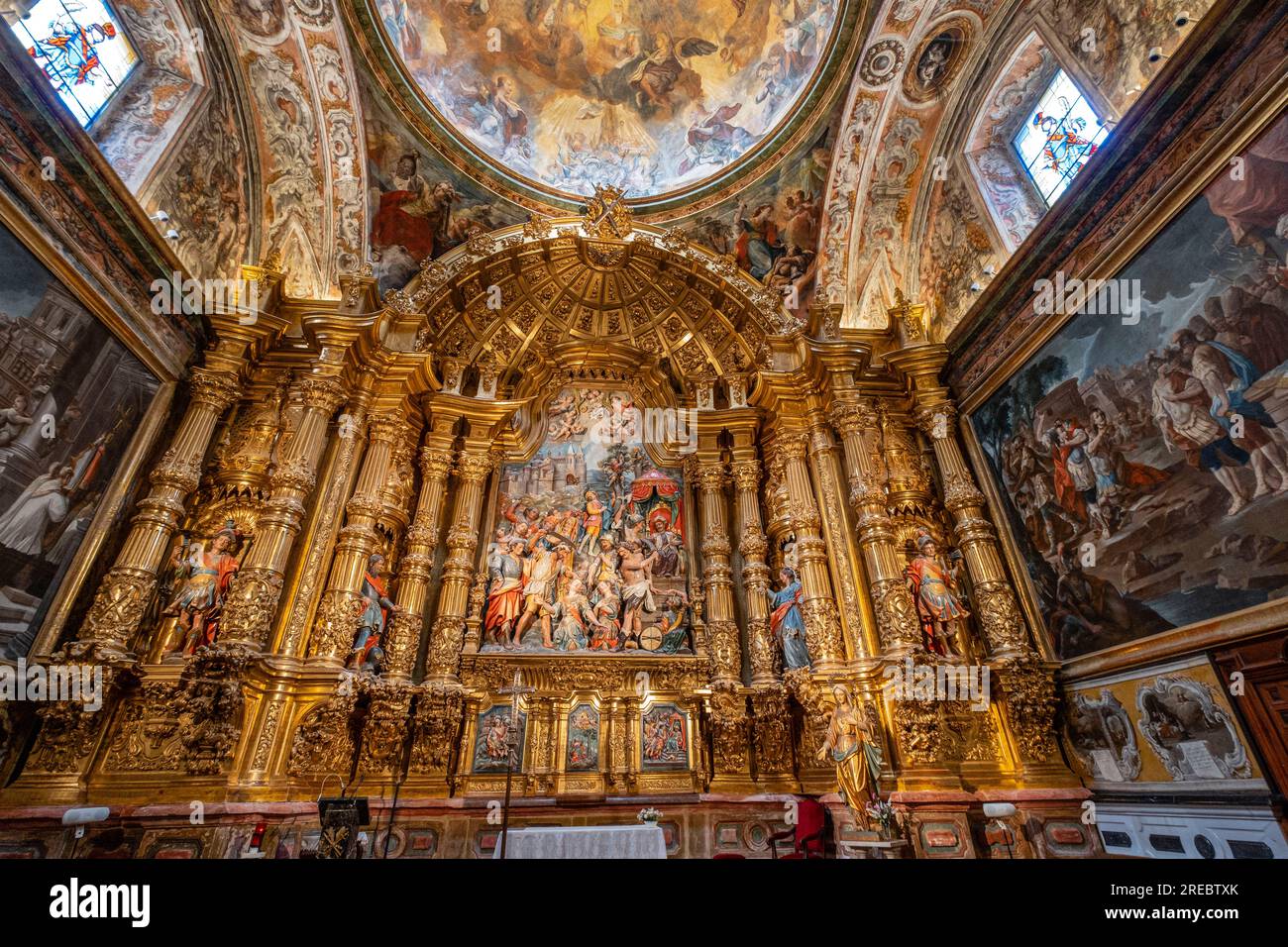 Chapel of the Saints Martyrs, Emeterio and Celedonio, rococo altarpiece ...