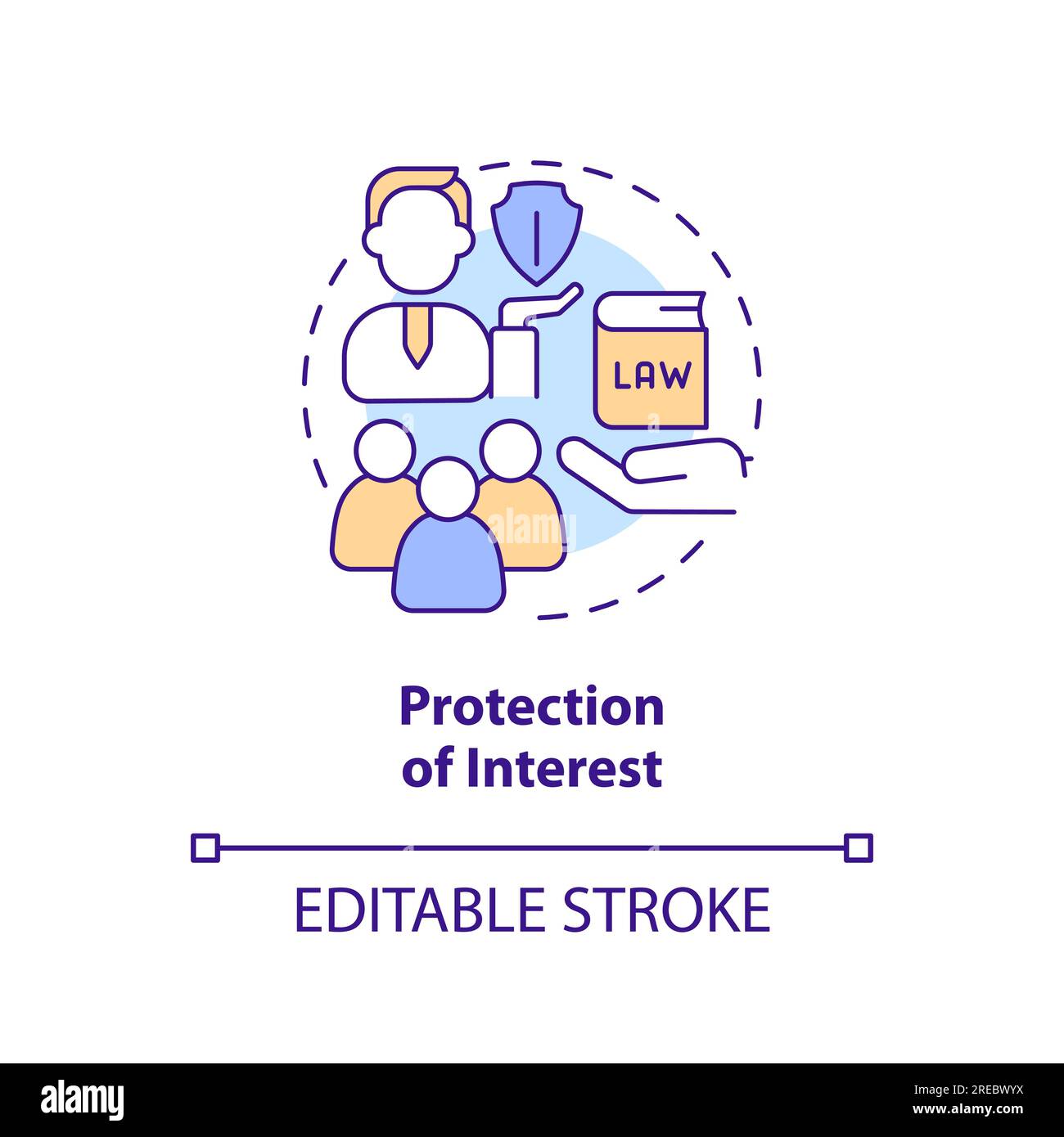 2D customizable protection of interest icon concept Stock Vector Image ...