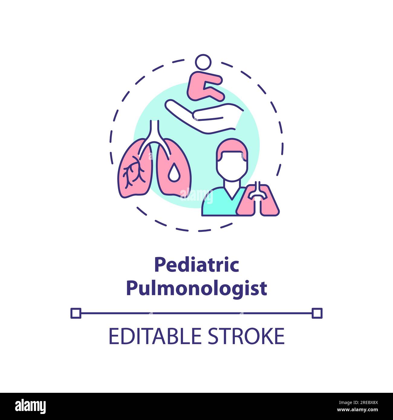 Pediatric pulmonologist concept icon Stock Vector Image & Art - Alamy