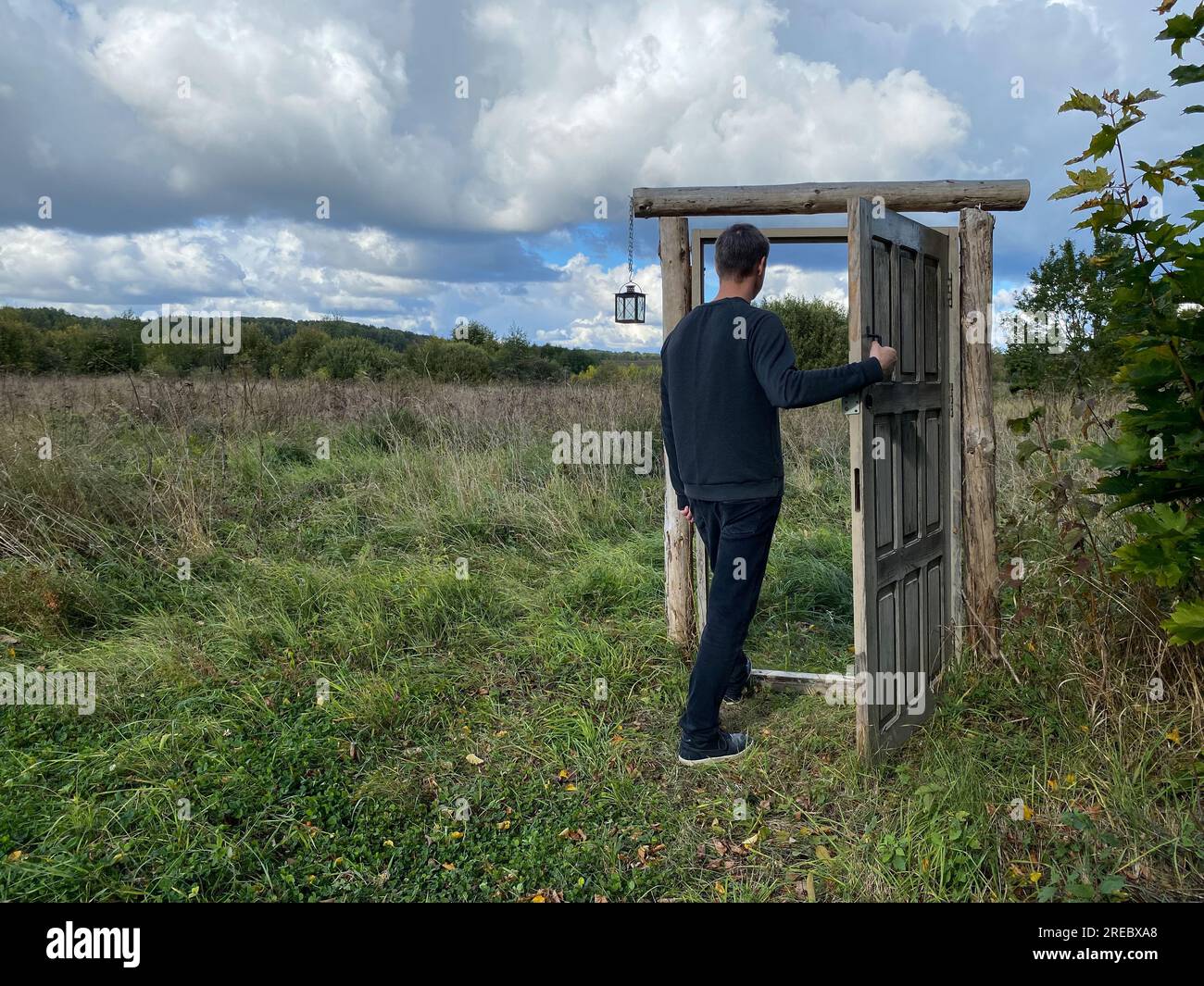The exit door leads in hi-res stock photography and images - Alamy