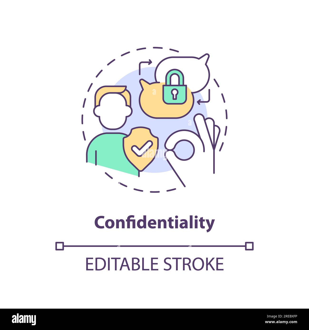 2D customizable direct communication icon concept Stock Vector Image ...