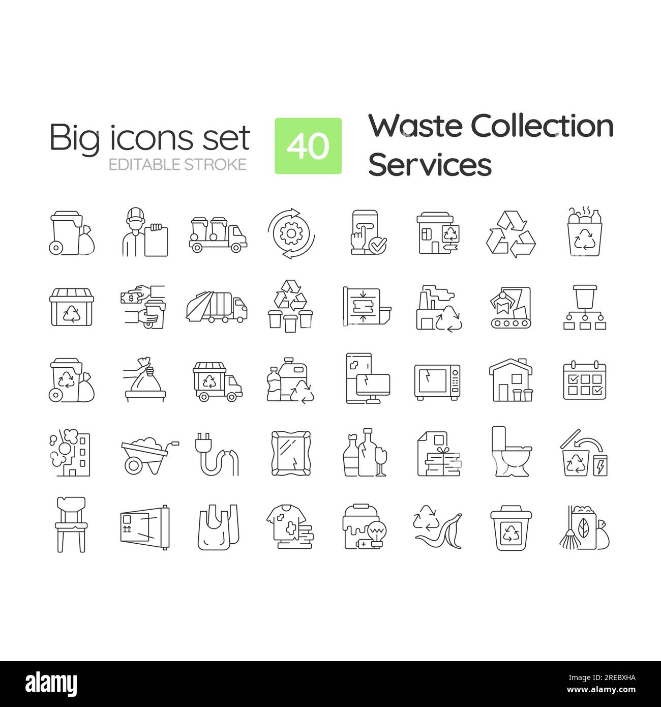 Waste collection services Stock Vector Images - Alamy