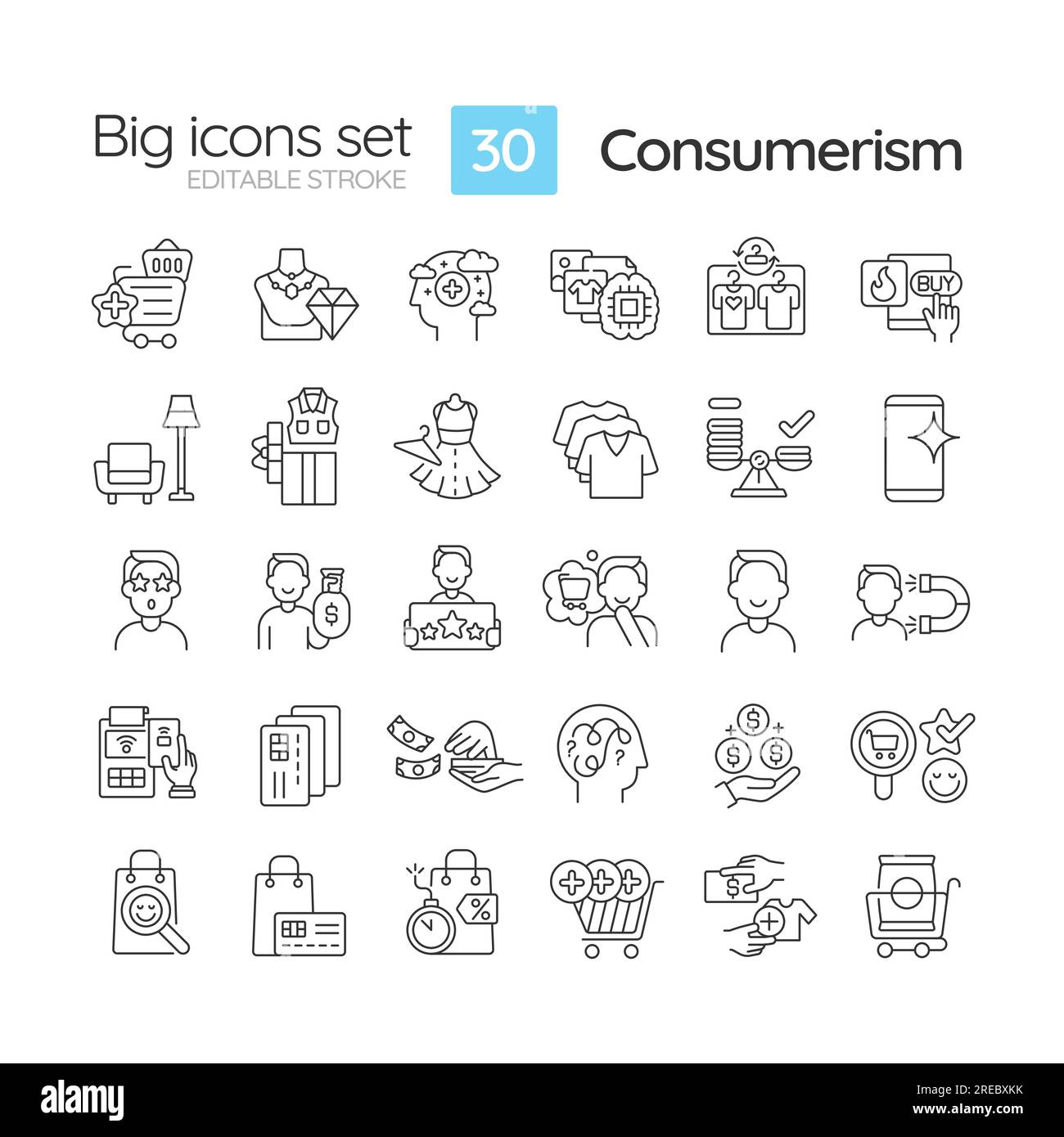 Consumerism culture Stock Vector Images - Alamy