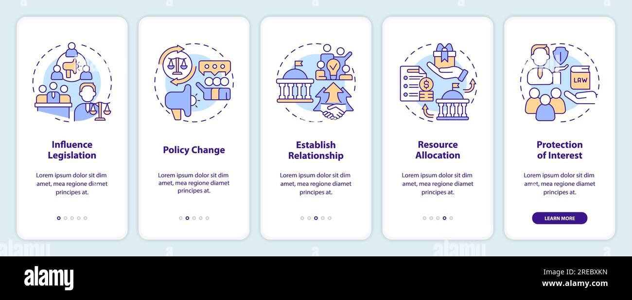 Lobbying government concept with linear icons Stock Vector Image & Art ...