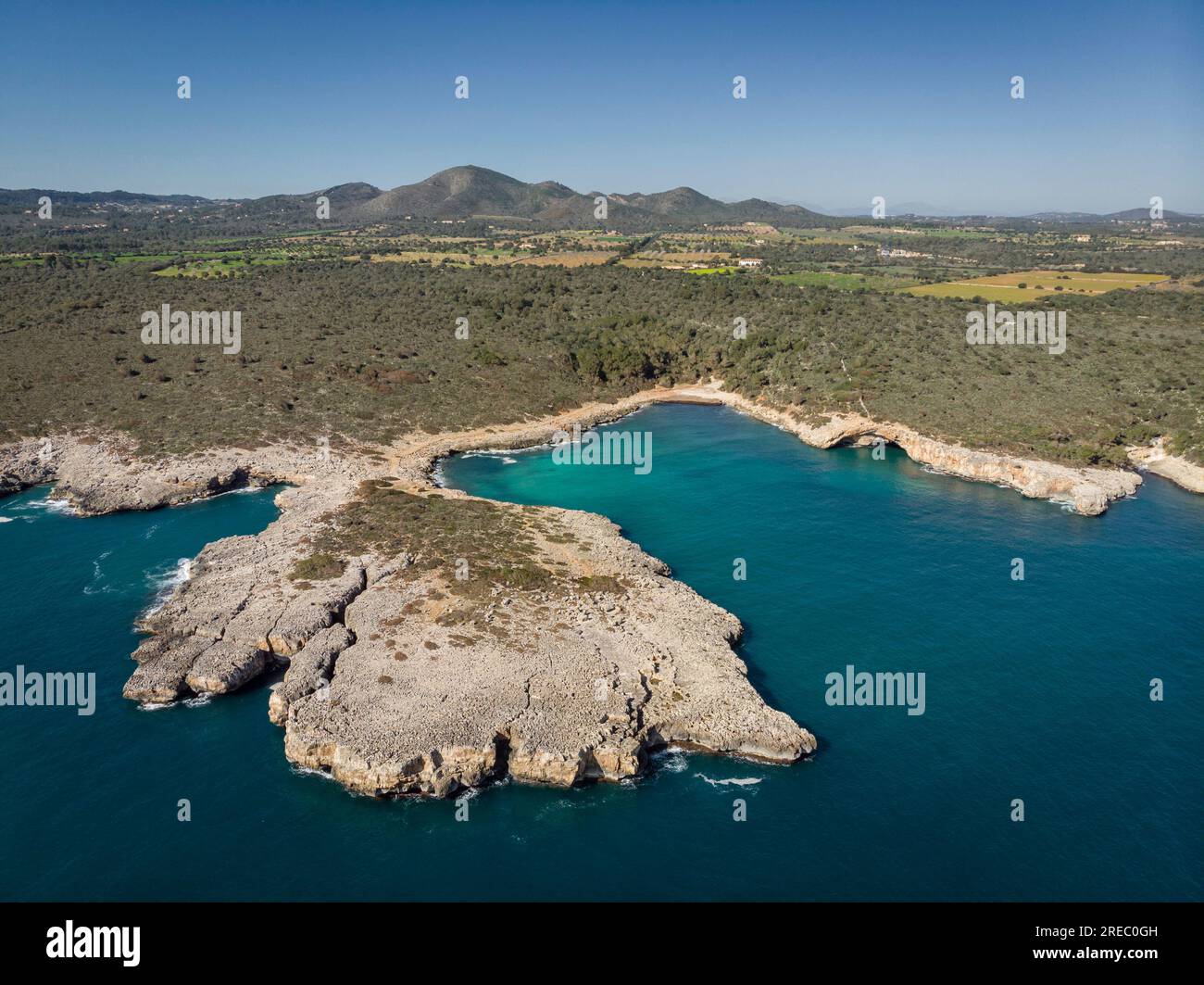 Cala Varques, Manacor, Mallorca, Balearic Islands, Spain Stock Photo ...