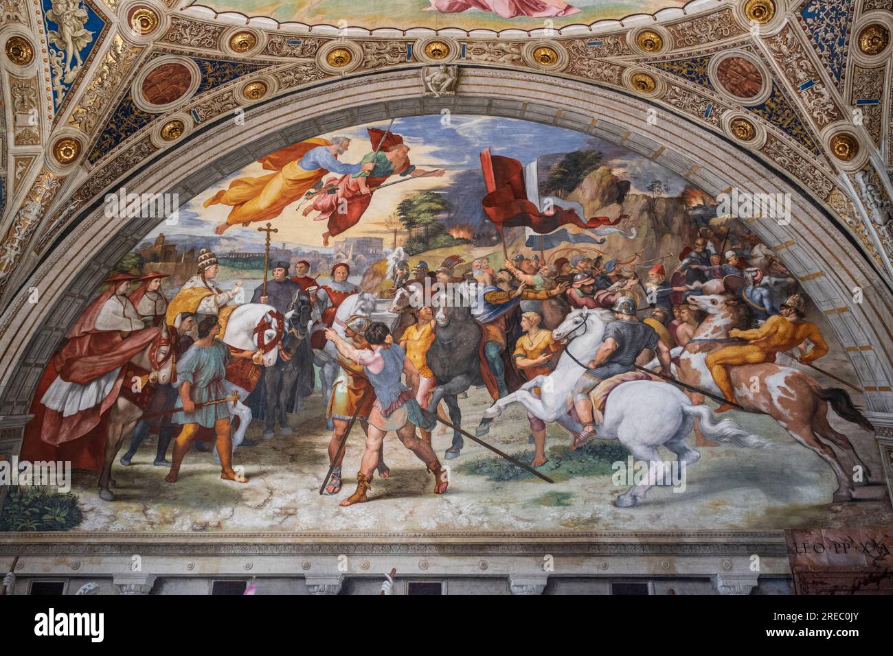 Meeting of Pope Leo the Great with Attila Fresco executed in 1513-1514 ...