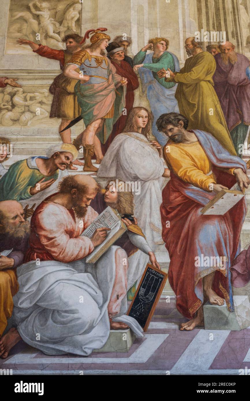 Seal's stay, Hypatia at the school of Athens, Musei Vaticani, State of ...