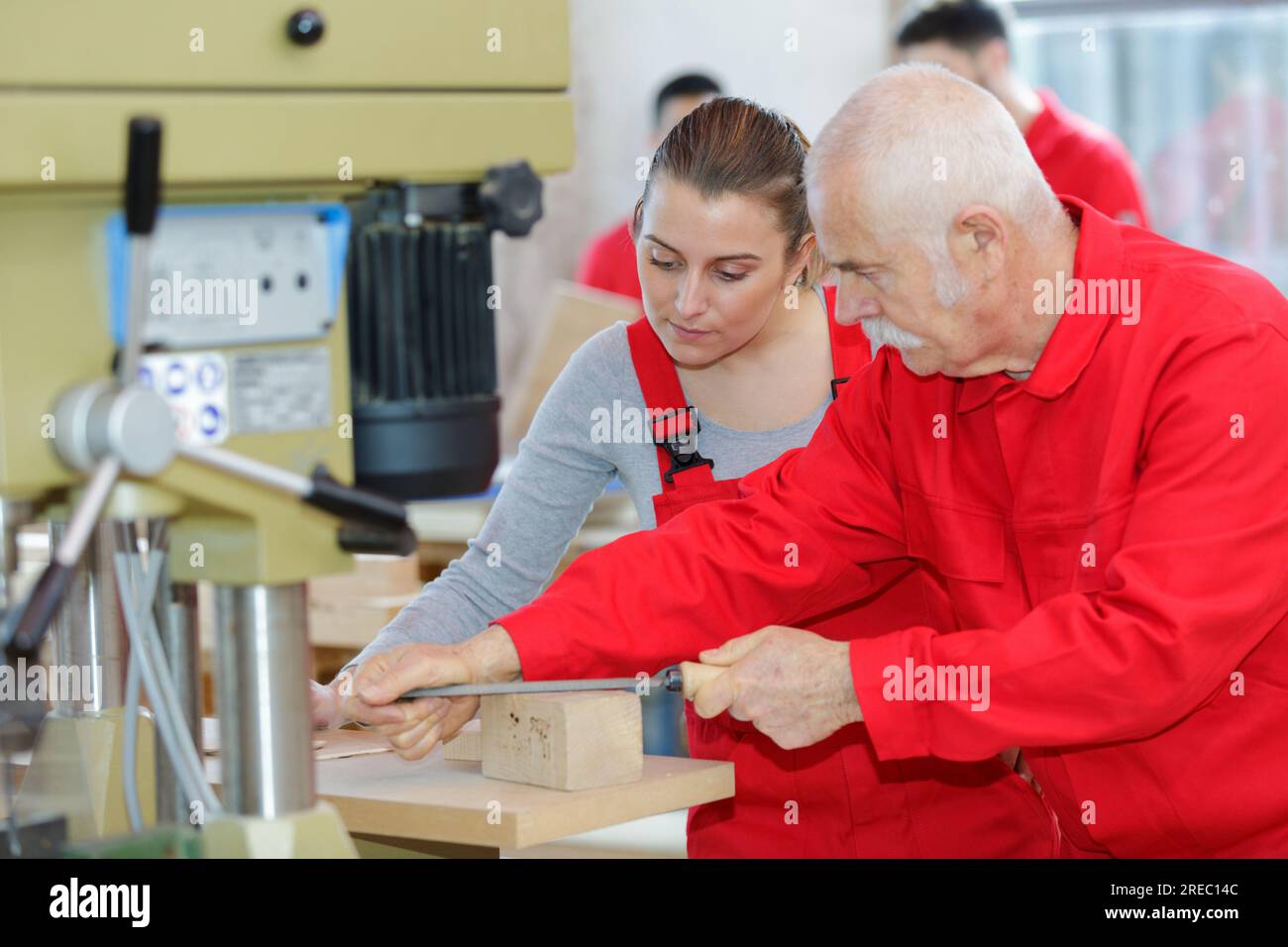 manual sanding a pieces of wood Stock Photo - Alamy