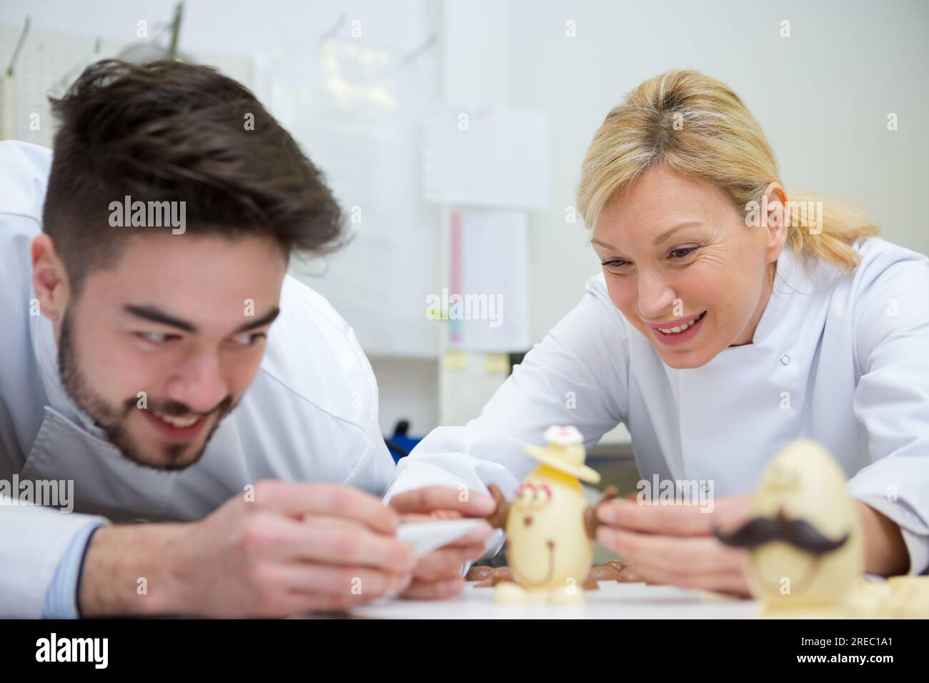 Traditional chocolate making process hi-res stock photography and ...