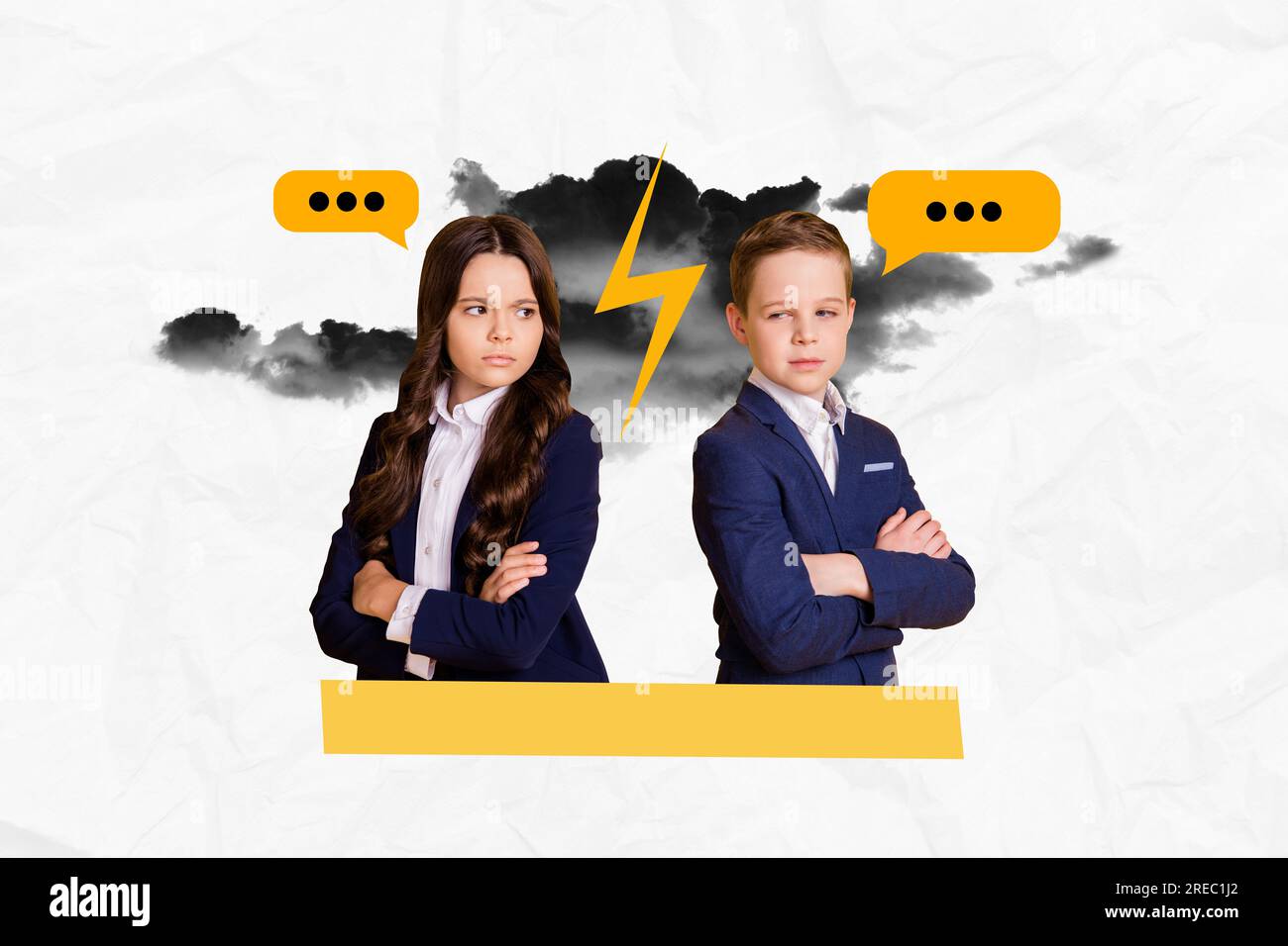 Childhood couple friends collage of two diligent academic ...