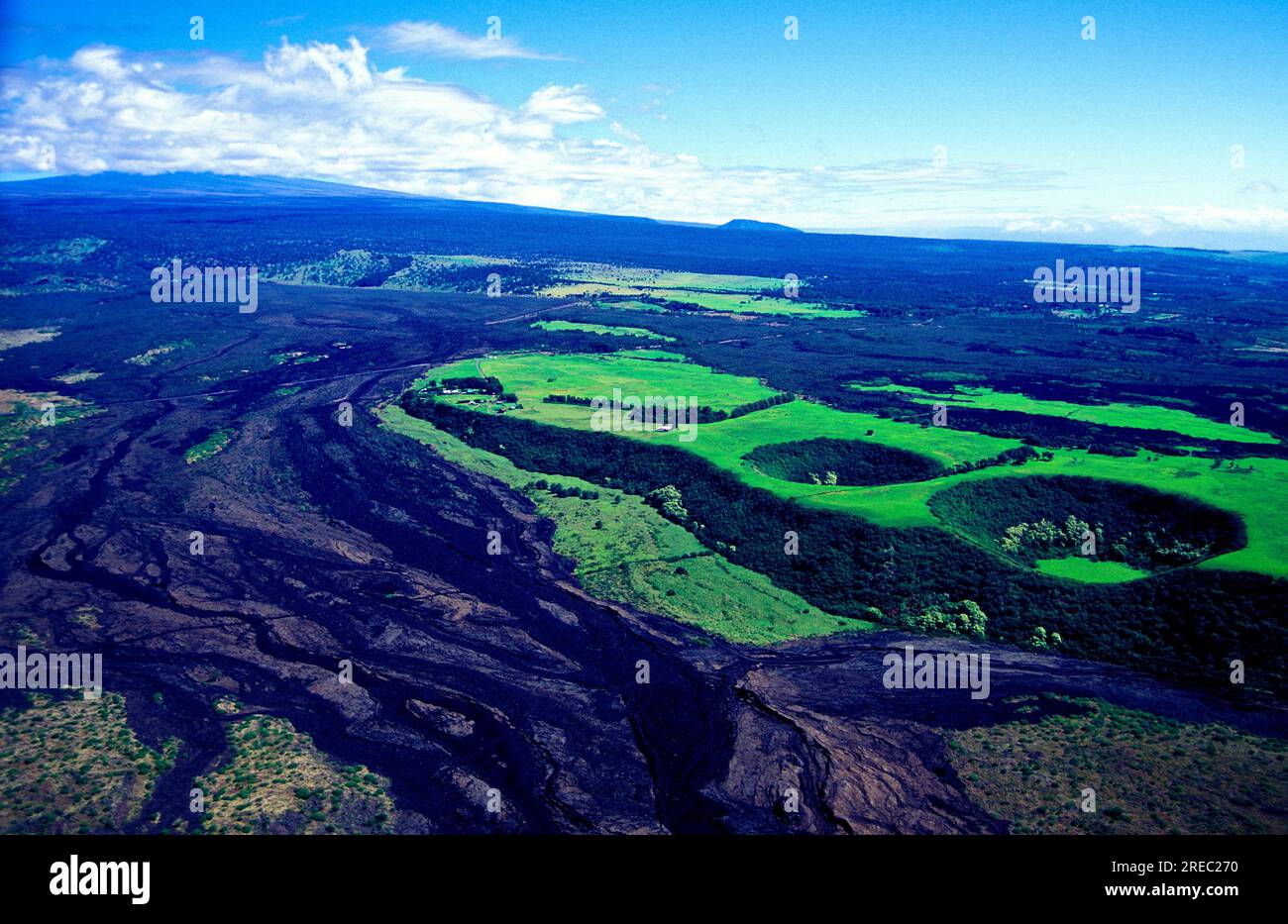 Aerial of South Point, Big Island of Hawaii Stock Photo - Alamy