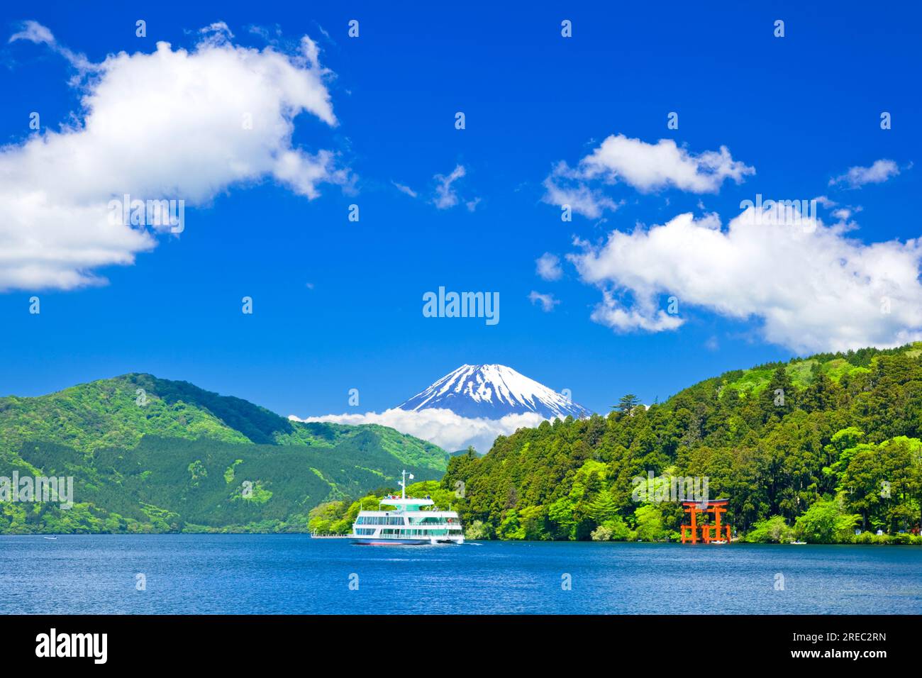 Fuji and Lake Ashinoko Stock Photo - Alamy