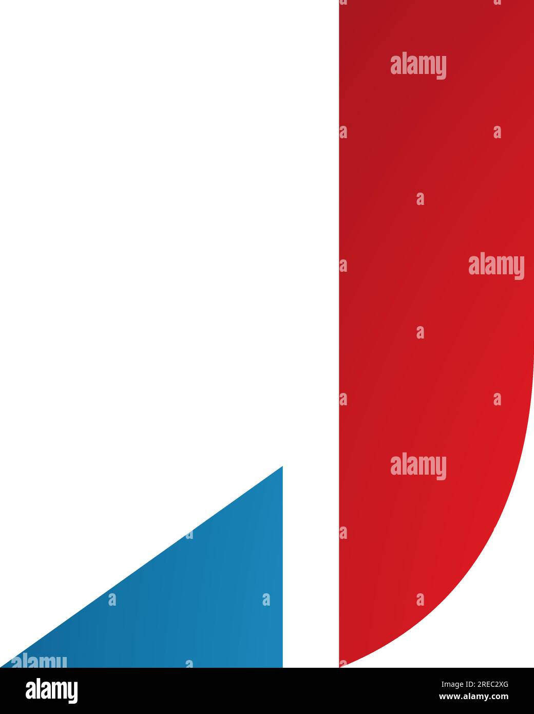 Red and Blue Letter J Icon with a Triangular Tip on a White Background ...
