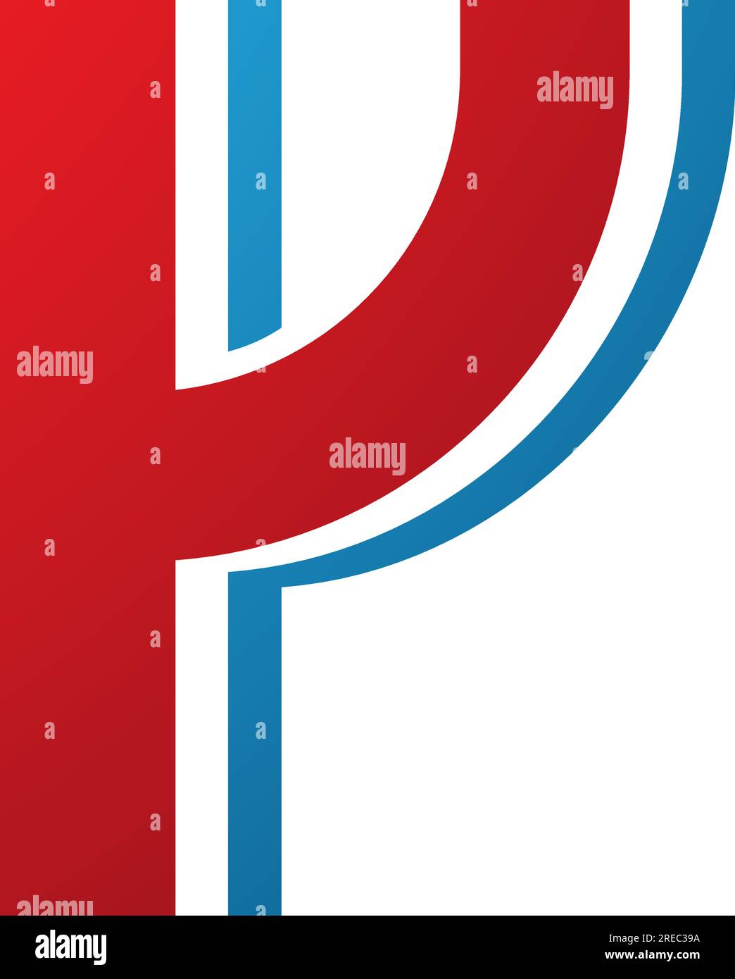 Red and Blue Striped Shaped Letter Y Icon on a White Background Stock ...