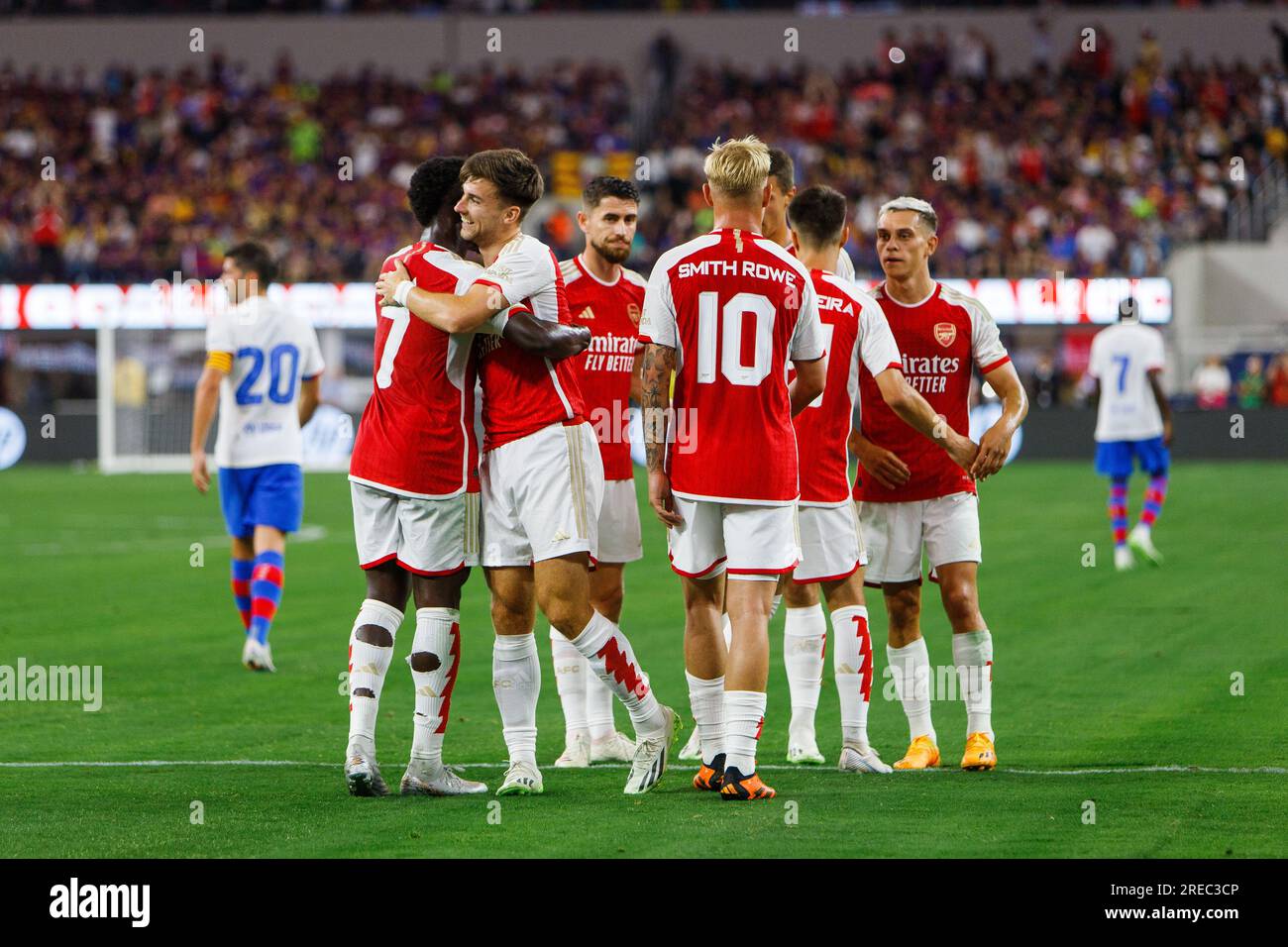 Los Angeles, California, USA. 26th July, 2023. Arsenal FC celebrates a ...