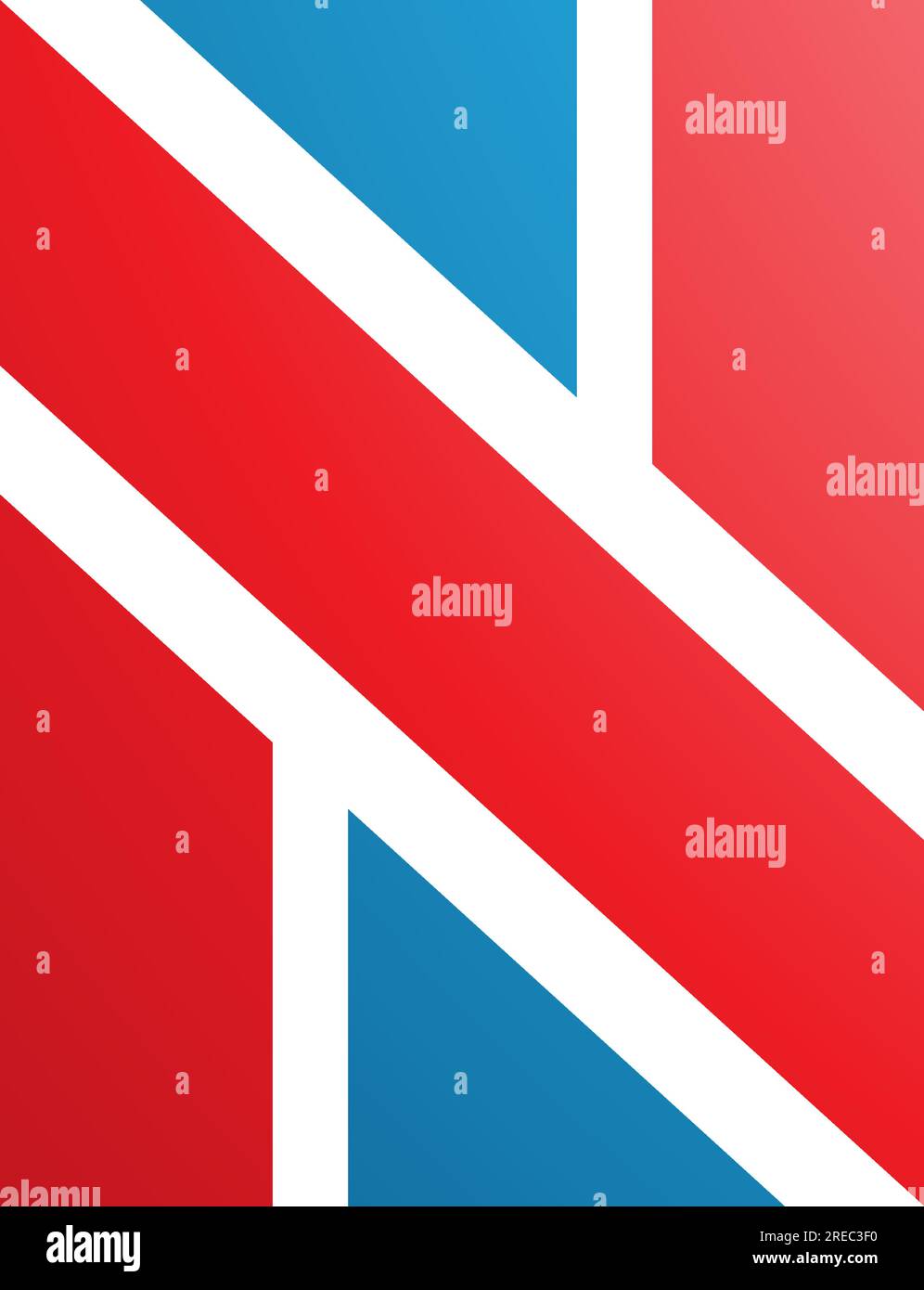 Red and Blue Rectangle Shaped Letter N Icon on a White Background Stock ...