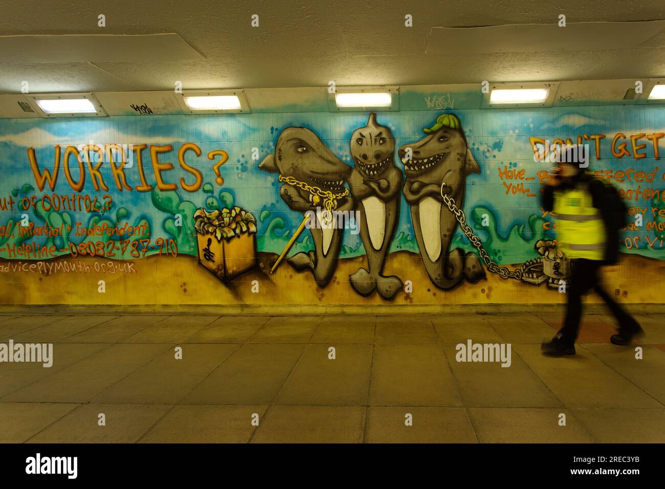 Street art in an underpass in Plymouth,Devon, UK Stock Photo - Alamy