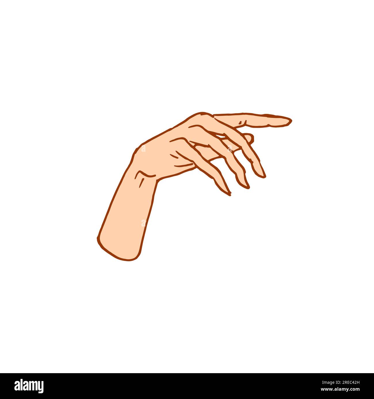 Right Hand Reaching Up Drawing