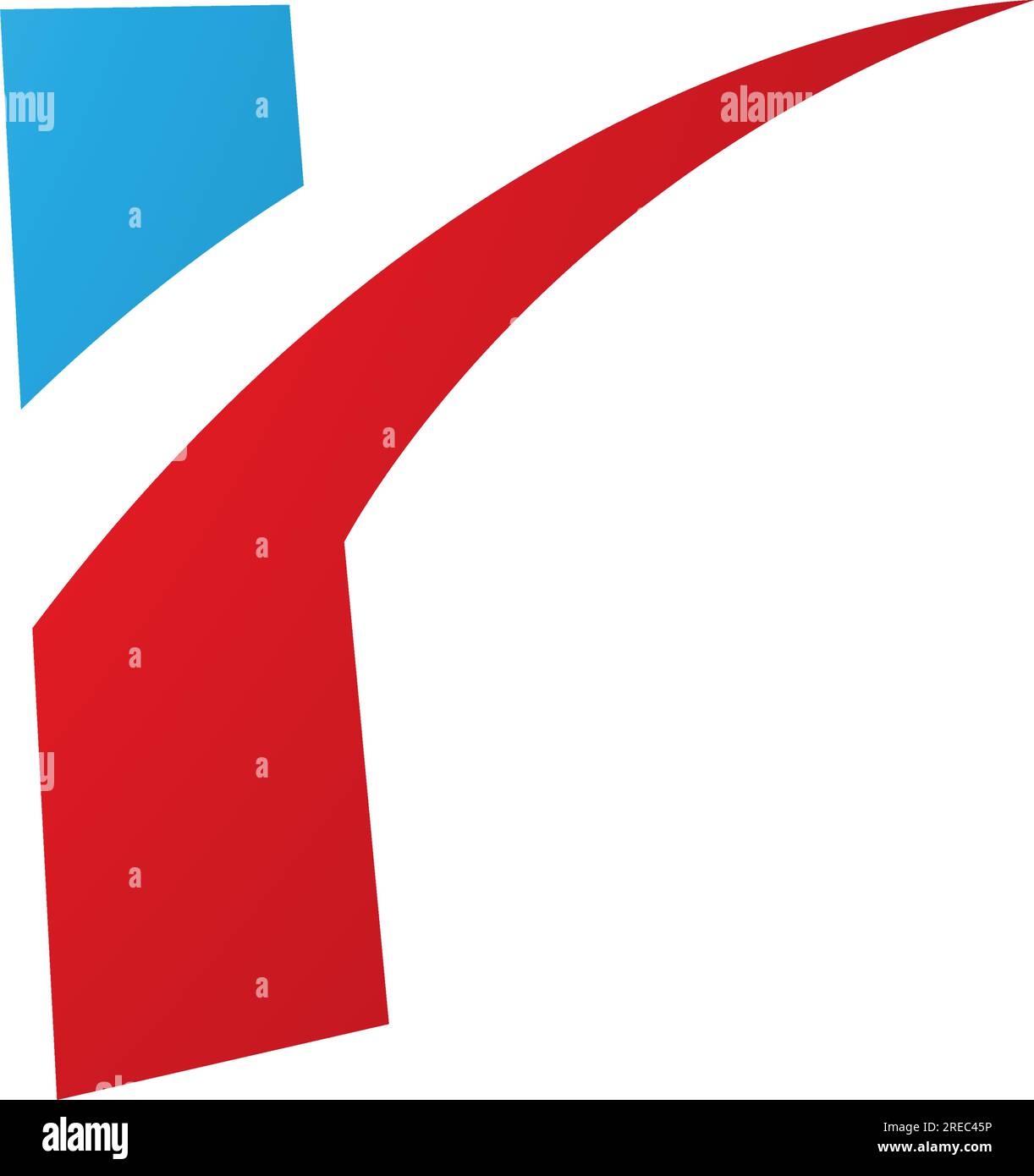 Red and Blue Spiky Shaped Letter R Icon on a White Background Stock ...