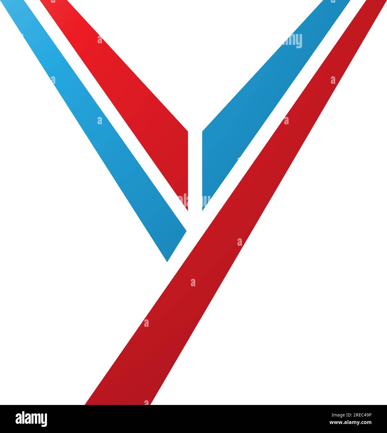 Red and Blue Uppercase Letter Y Icon on a White Background Stock Vector ...