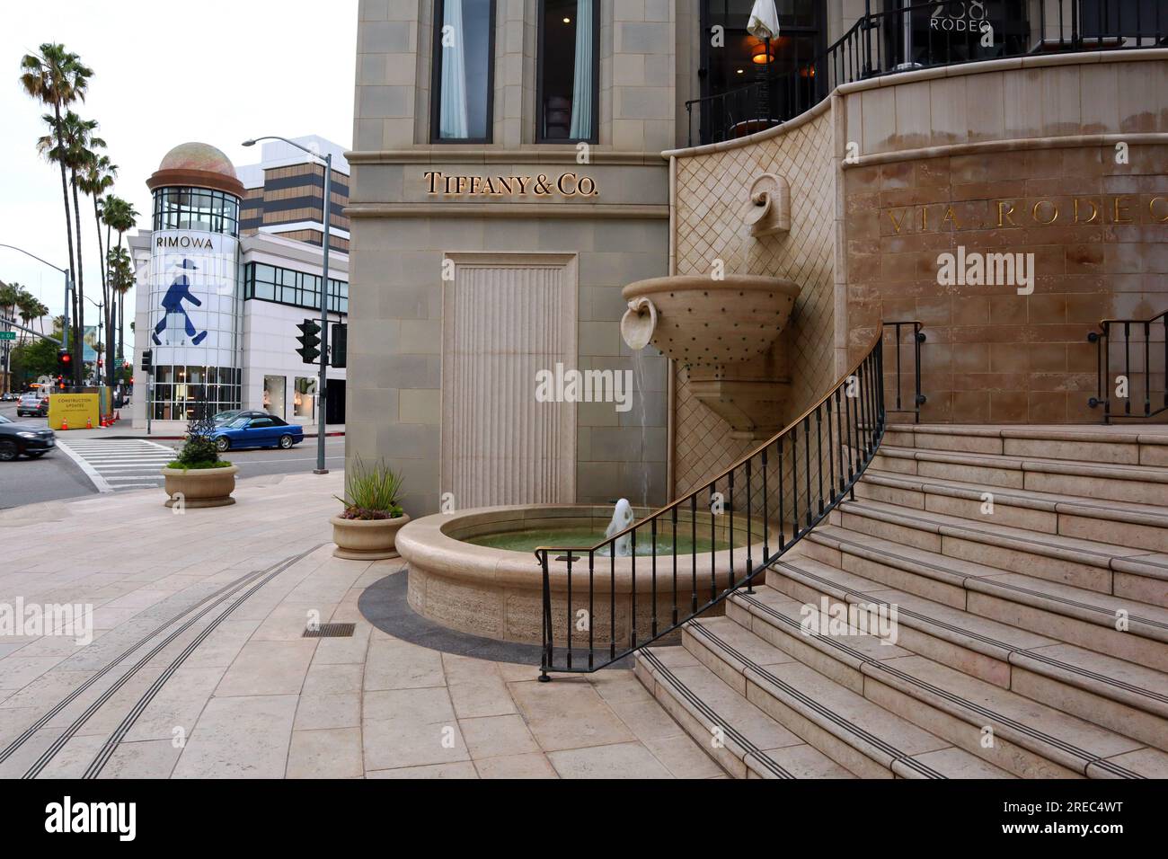 Beverly Hills, California:Rodeo Drive Steps and Fountain Stock Photo ...