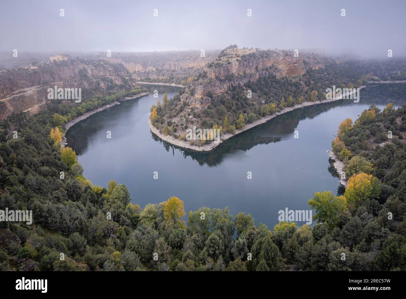 meander, Las Hoces del Río Duratón Natural Park, Segovia province ...