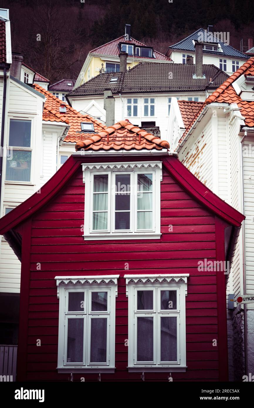 Traditional building in the city of Bergen in Norway Stock Photo - Alamy