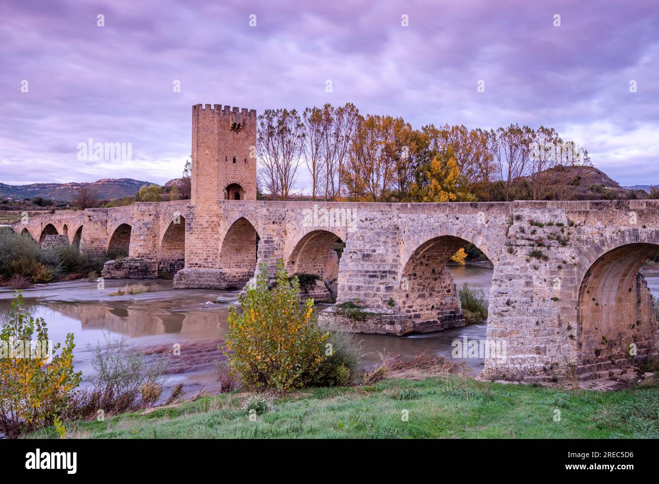 medieval bridge of Frías, Romanesque origin, Frías, province of Burgos ...