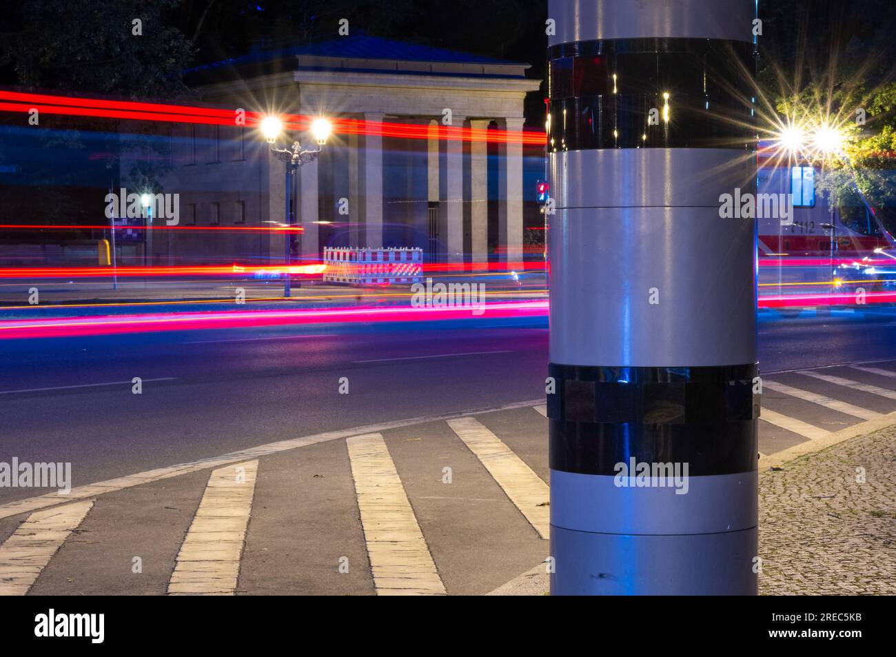 Berlin, Germany. 26th July, 2023. A flash column stands at the traffic ...