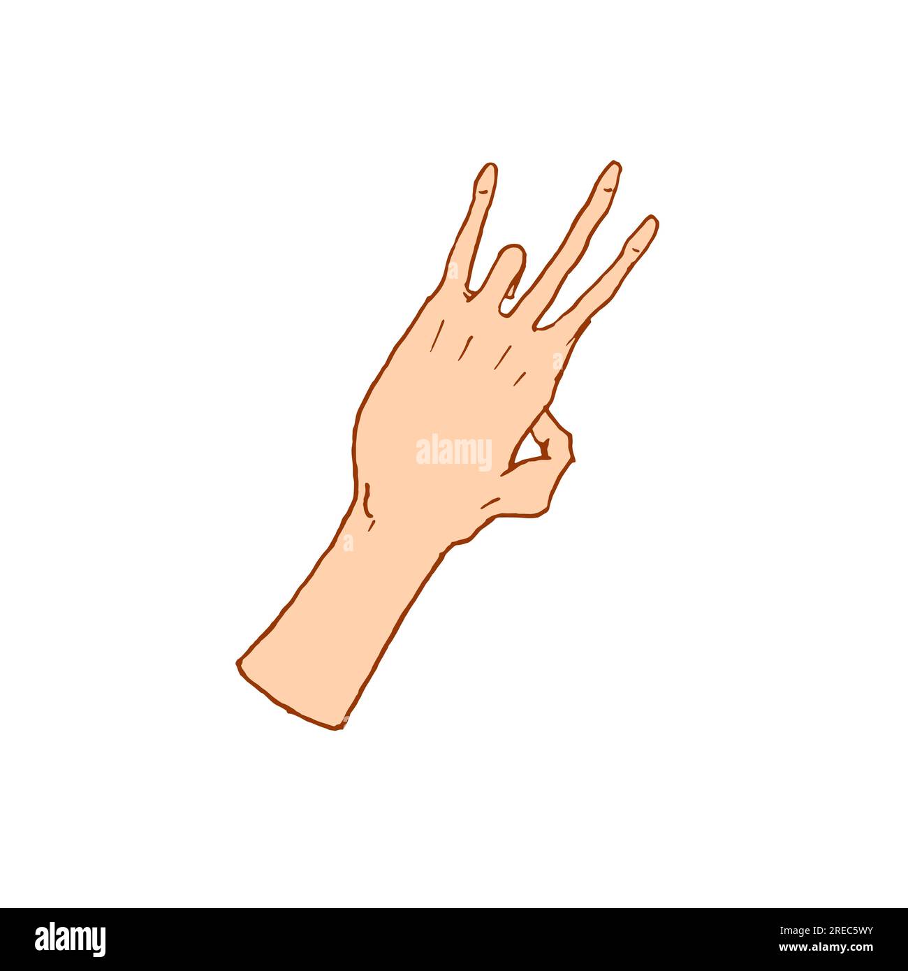 Hand in stop position Stock Vector Images - Alamy