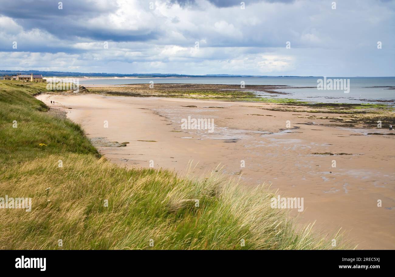 durridge bay viewed from the beach at cresswell on the northumberland ...