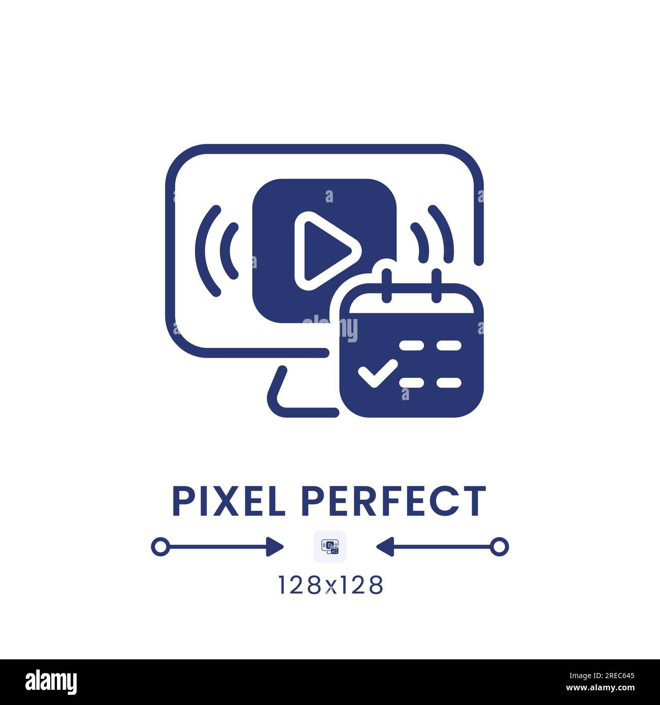 Watch Event black solid desktop icon Stock Vector Image & Art - Alamy