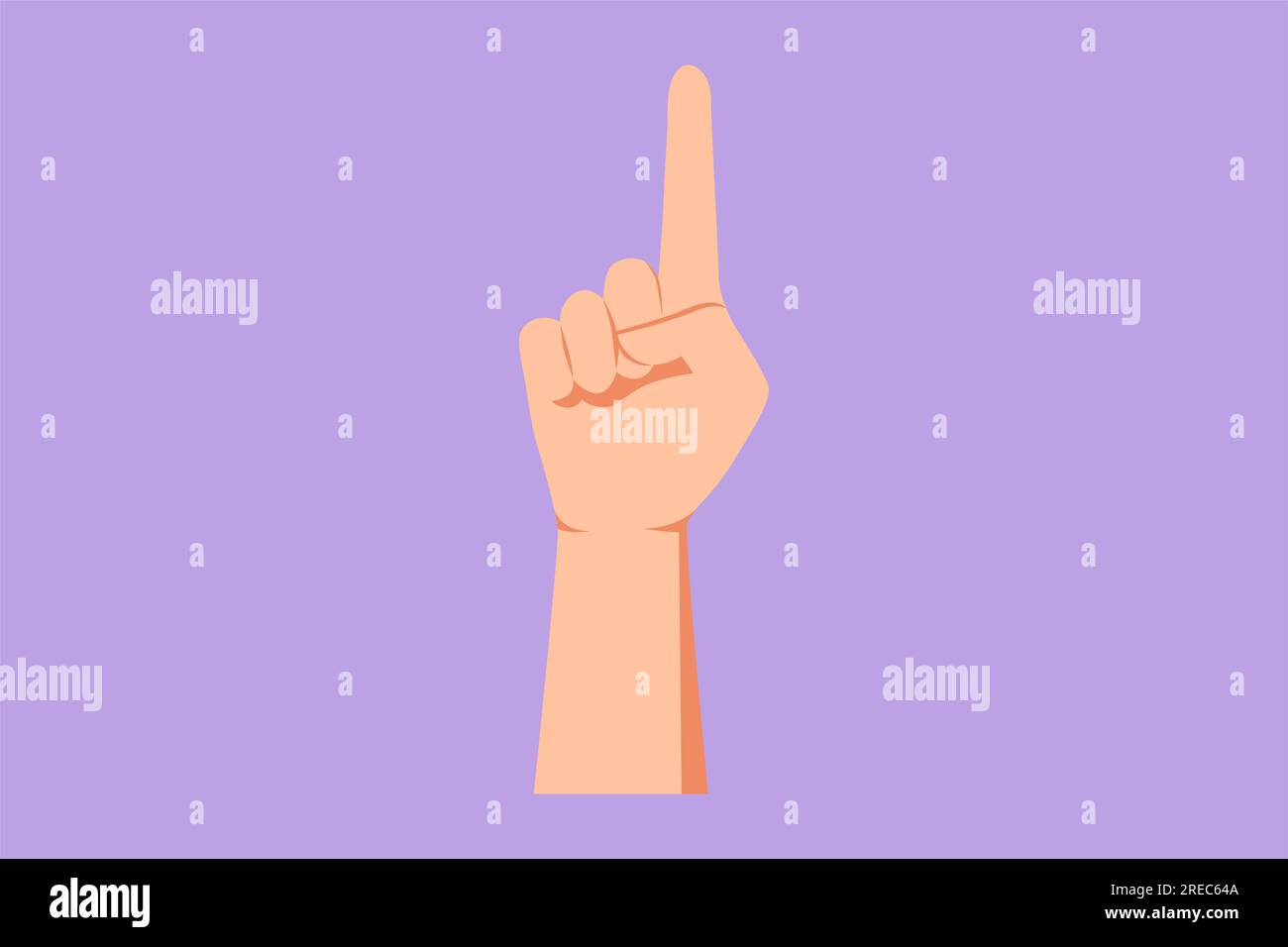 Cartoon flat style drawing symbol of victory or champion. Number one ...