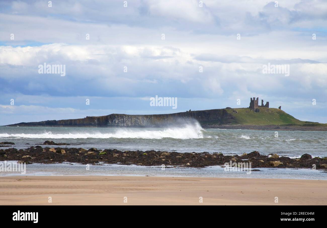 low newton by the sea looking towards dunstanburgh castle on the ...