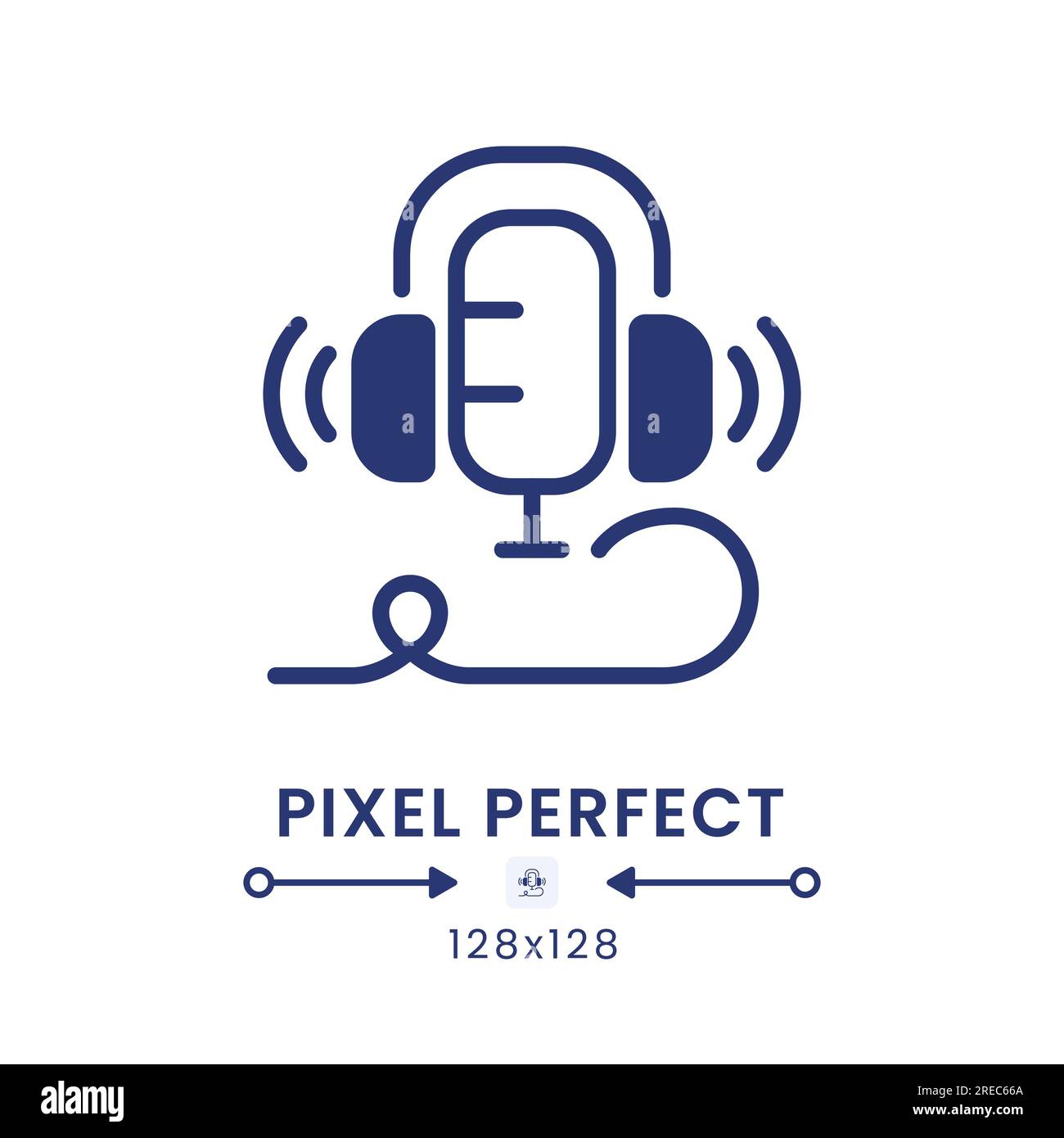 Live audio podcast black solid desktop icon Stock Vector Image & Art ...