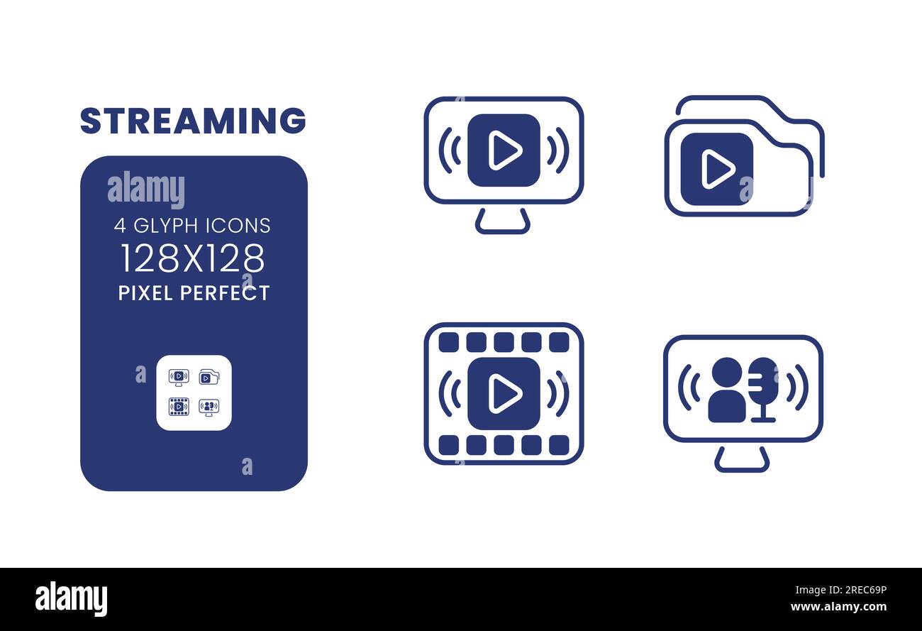 Live streaming icons livestream icon hi-res stock photography and ...