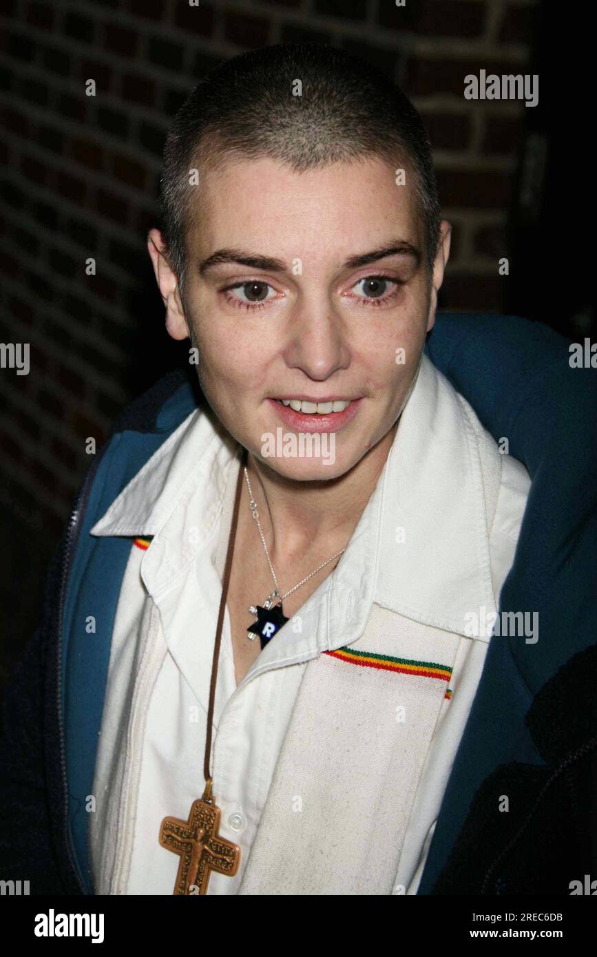 Sinead O'Connor at the "Late Show with David Letterman" stage door at ...