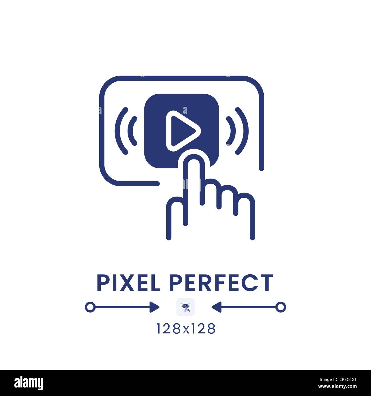 Start streaming black solid desktop icon Stock Vector Image & Art - Alamy