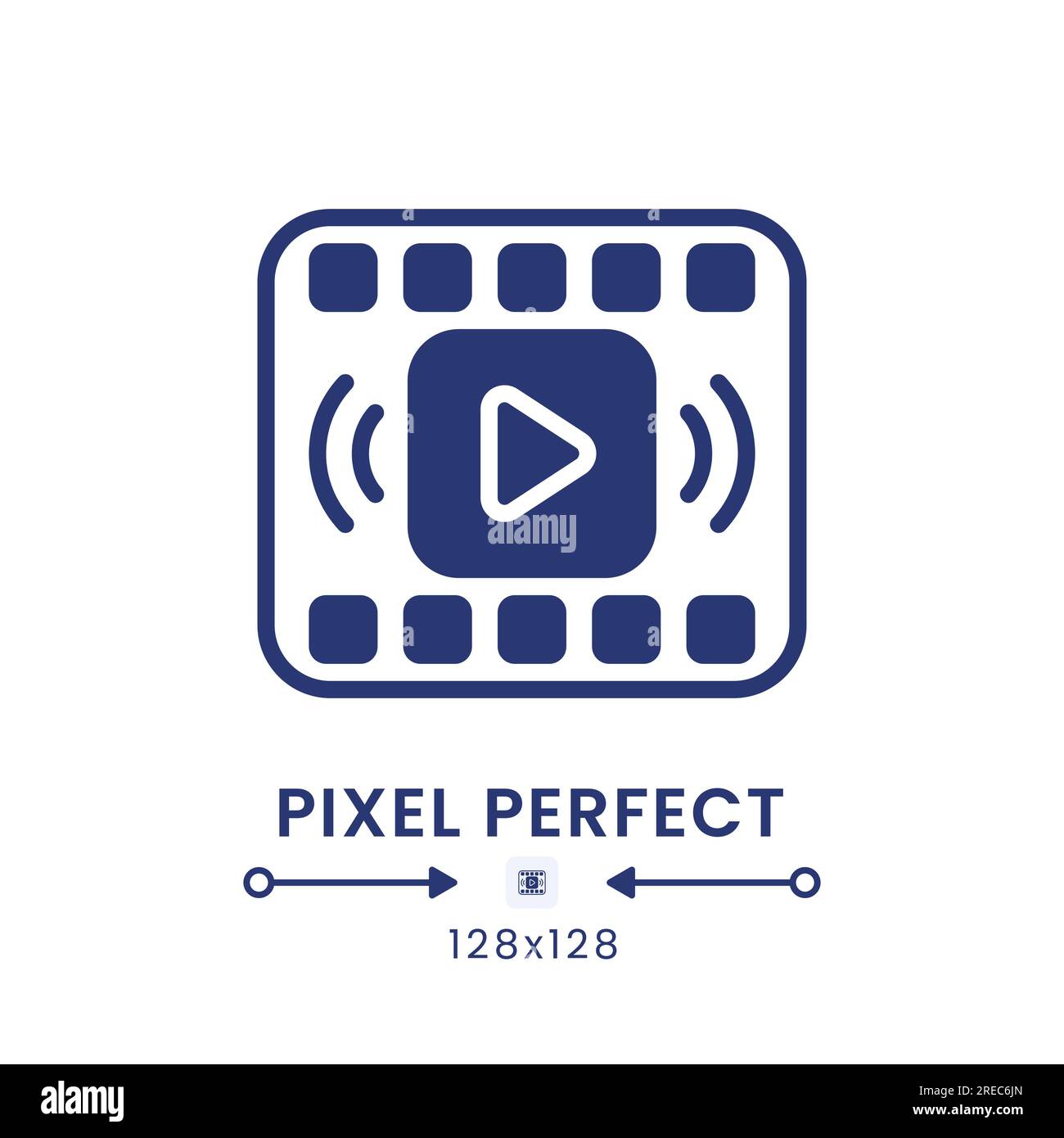On-demand streaming black solid desktop icon Stock Vector Image & Art ...