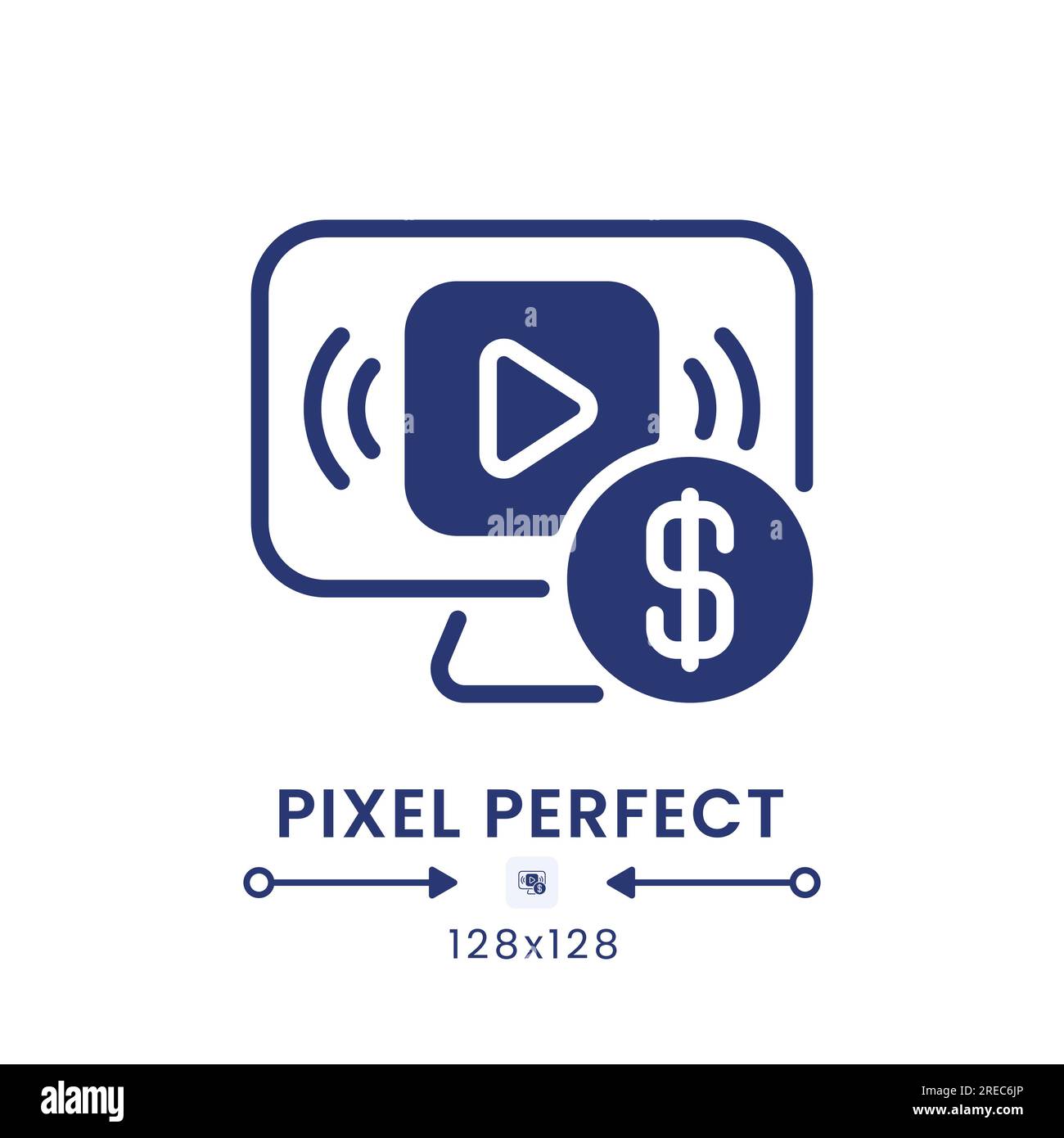 Streaming subscription plans black solid desktop icon Stock Vector ...